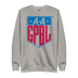 AAGPBL White/Grey Fleece Pullover | Teambrown AAGPBL Apparel