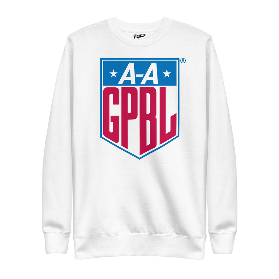 AAGPBL White/Grey Fleece Pullover | Teambrown AAGPBL Apparel